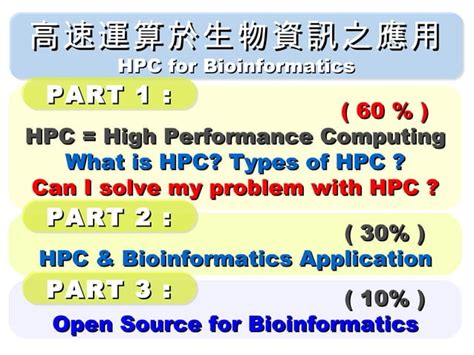 Hpc For Bioinformatics Ppt