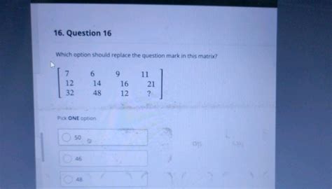 16 Question 16 Which Option Should Replace StudyX
