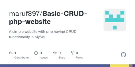 GitHub Maruf897 Basic CRUD Php Website A Simple Website With Php