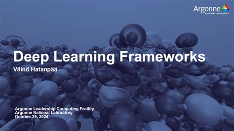 Intro To Ai Frameworks At Alcf Hands On Hpc Workshop Argonne Leadership Computing Facility
