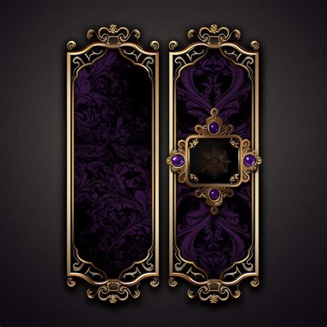 Premium Ai Image Crossshaped Byzantine Pattern Tag Card Royal Purple