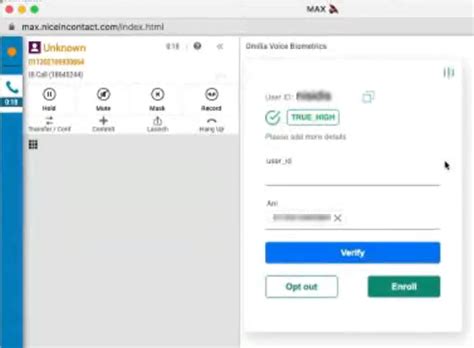 Voice Based Caller Authentication In Max