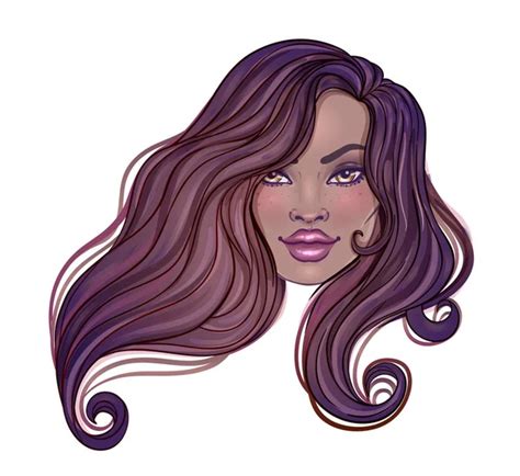 Beautiful Woman Long Wavy Hair Flowing Wind Hair Salon Concept Stock Vector Image By ©vgorbash