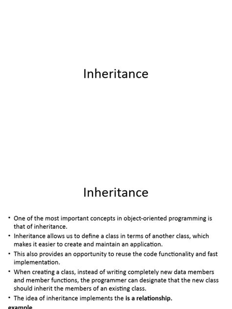 inheritance final pdf inheritance object oriented programming