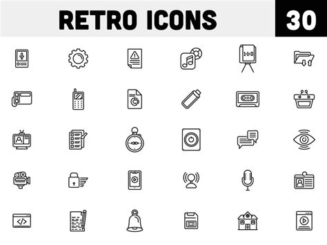 Web Navigation Icon Set In Thin Line Art Vector Art At Vecteezy