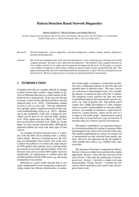 PDF Pattern Detection Based Network Diagnostics