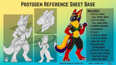 Protogen Reference Sheet Base Etsy