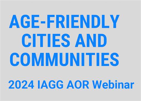 Age Friendly Cities And Communities Webinar Hunter Ageing Alliance