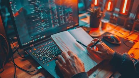 Free Coding Workstation Setup Photo Coding Laptop Notebook Download At Stockcake