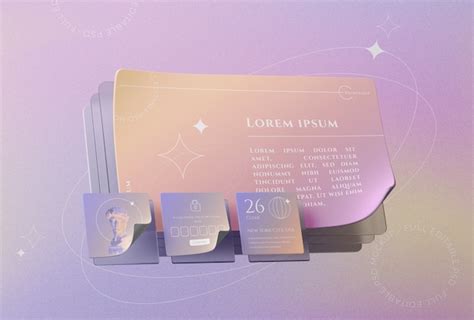 Premium Psd Gradient Browser Interface In Glassmorphism Style