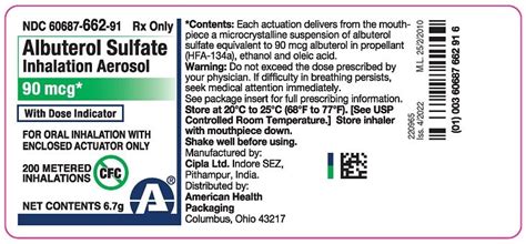 Albuterol Metered Dose Inhaler