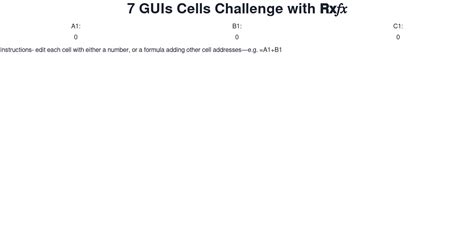 7guis cells rxfx bus codesandbox