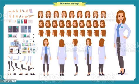 과학자 캐릭터 생성을 설정합니다 여자는 실험에서 과학 실험실에서 작동합니다 전체 길이 다른 보기 감정 과학자에 대한 스톡 벡터 아트 및 기타 이미지 Istock