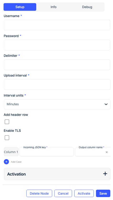 Ftp Output Node Configuration Guide