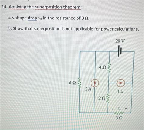 Solved Applying The Superposition Theorem A Voltage Chegg