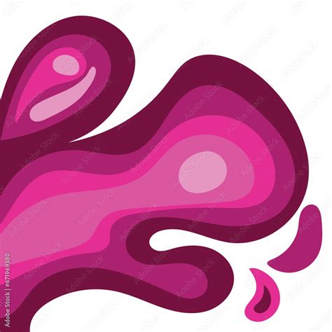 Violet Liquid Chemistry Potassium Permanganate Element Splashes Collection With Uneven Fluid