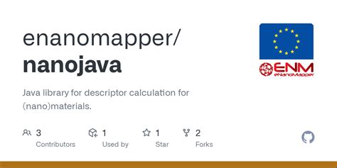 Github Enanomapper Nanojava Java Library For Descriptor Calculation For Nano Materials