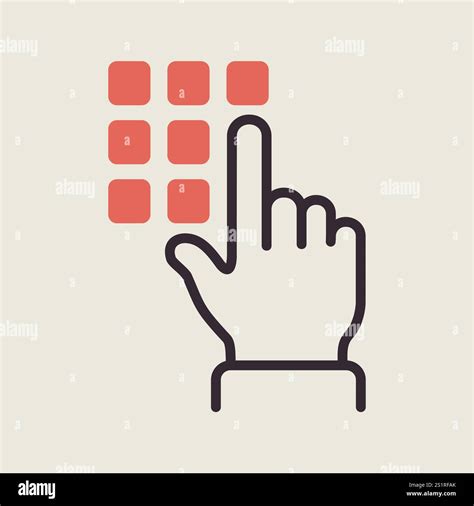 Hand Finger Entering Pin Code Icon Unlock And Password Symbol