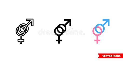 Diversity Icon Of 3 Types Color Black And White Outline Isolated Vector Sign Symbol Stock