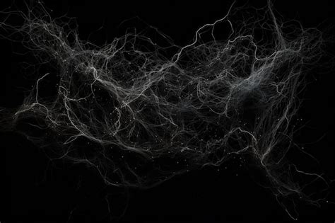 Premium Ai Image An Abstract Composition Of Tangled And Twisted Wires Against A Stark Black