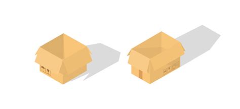 판지 배달 포장 깨지기 쉬운 표지판이있는 상자를 닫았습니다 골판지 상자 이좀트리 운송 배송 벡터 그림입니다 3차원 형태에 대한 스톡 벡터 아트 및 기타 이미지 Istock