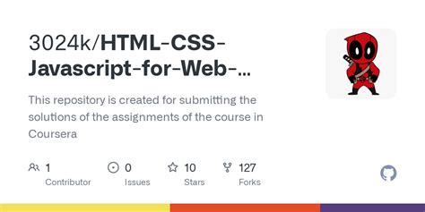 Github 3024khtml Css Javascript For Web Developers This Repository Is Created For Submitting