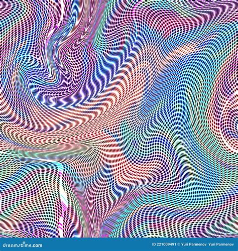 Psychedelic Optical Illusion Seamless Texture Digital Wallpaper
