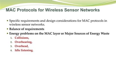 Wsn Network Mac Protocols Low Duty Cycle Protocols And Wakeup