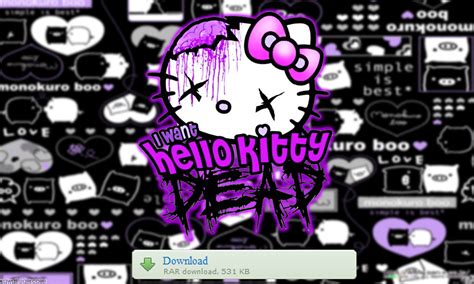 Wallpaper Hello Kitty Purple