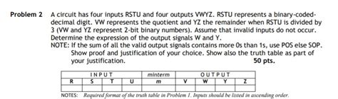 Solved Problem 1 Design A Combinational Circuit That