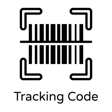 A Tracking Code Glyph Icon Download Vector Art At Vecteezy