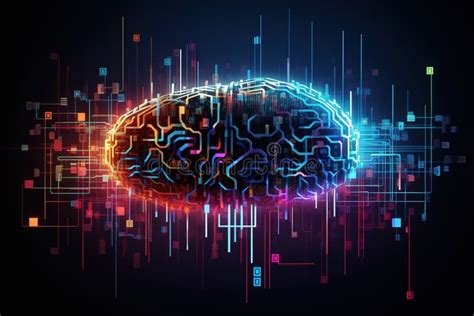 artificial intelligence digital binary code abstract background