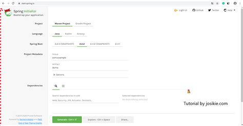 Tutorial Sederhana Spring Boot Starter Web Josi Kie