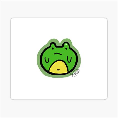 Cute Boring Frog Sticker By Rainbowdoll Redbubble
