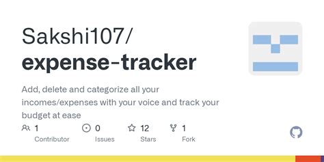 Github Sakshi Expense Tracker Add Delete And Categorize All Your Incomes Expenses With