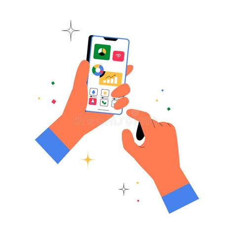 Smart Farming Application On Smartphone Flat Vector Illustration Symbolizing Agricultural