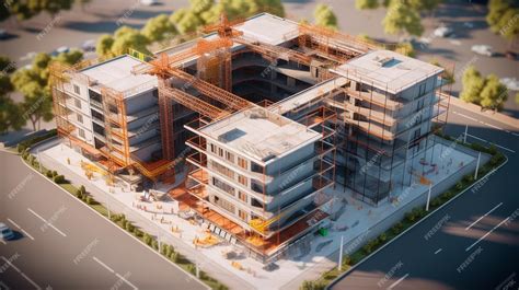 premium photo presentation of the bim model for the construction