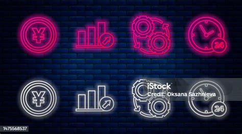 그래프 일정 차트 다이어그램 인포그래픽 파이 그래프 기어 및 화살표를 워크플로 프로세스 개념으로 설정하고 엔 기호와 시계 24 시간 동전 돈을 설정합니다 벡터 0명에 대한