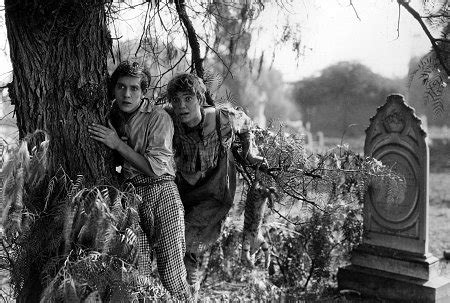 Tom Sawyer And Huckleberry Finn In The Graveyard