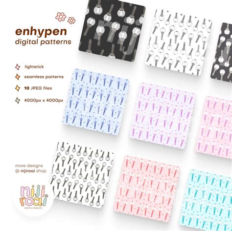 Enhypen Kpop Digital Pattern Engene Wallpaper Pack Etsy