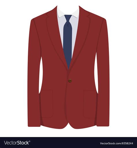 Red Man Suit Royalty Free Vector Image Vectorstock