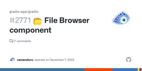 📂 File Browser Component · Issue 2771 · Gradio Appgradio · Github