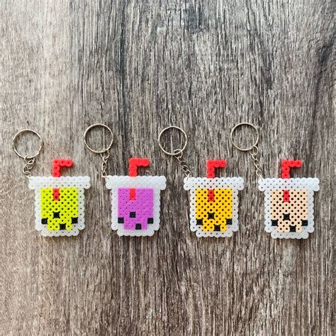 Cute Perler Bead Boba Cups Craft Bubble Tea Perler Boba Perler Bead