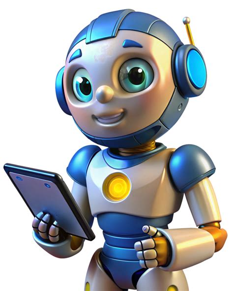 Smart Robot Using A Tablet For Operations 55244549 Png