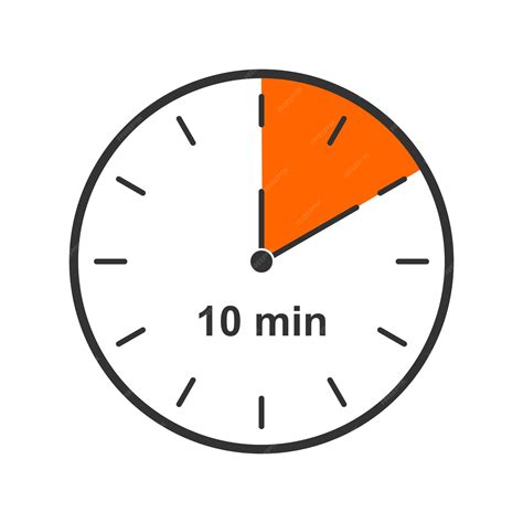Premium Vector Clock Icon With 10 Minute Time Interval Countdown