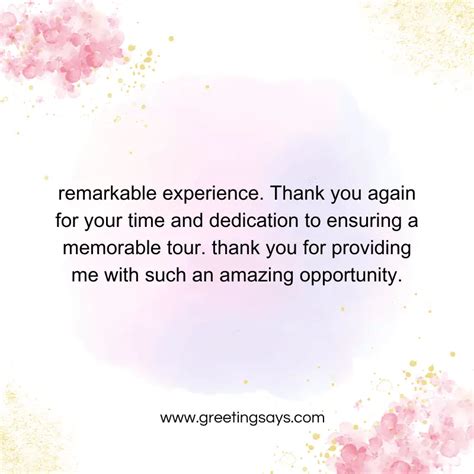 35 Thank You For The Tour Messages Greeting Says
