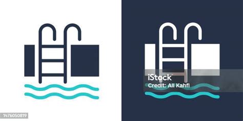 수영장 아이콘입니다 단색 아이콘 벡터 그림입니다 웹 사이트 디자인 로고 앱 템플릿 Ui 등 개체 그룹에 대한 스톡 벡터 아트 및 기타 이미지 Istock