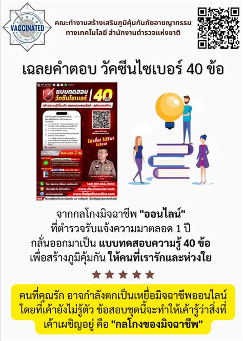 📣มาแล้วครับ เฉลยคำตอบ วัคซีนไซเบอร์ 40 ข้อ💯 Rtp Cyber Vaccinated