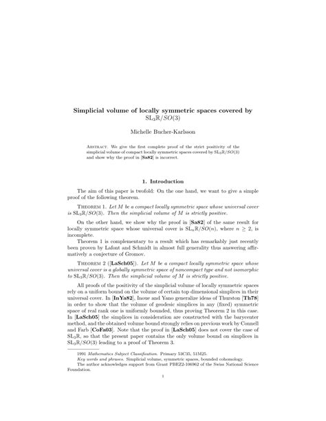 pdf simplicial volume of locally symmetric spaces covered by sl3r so 3