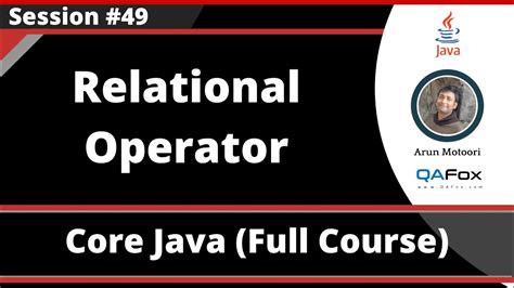 core java part 49 relational operators youtube